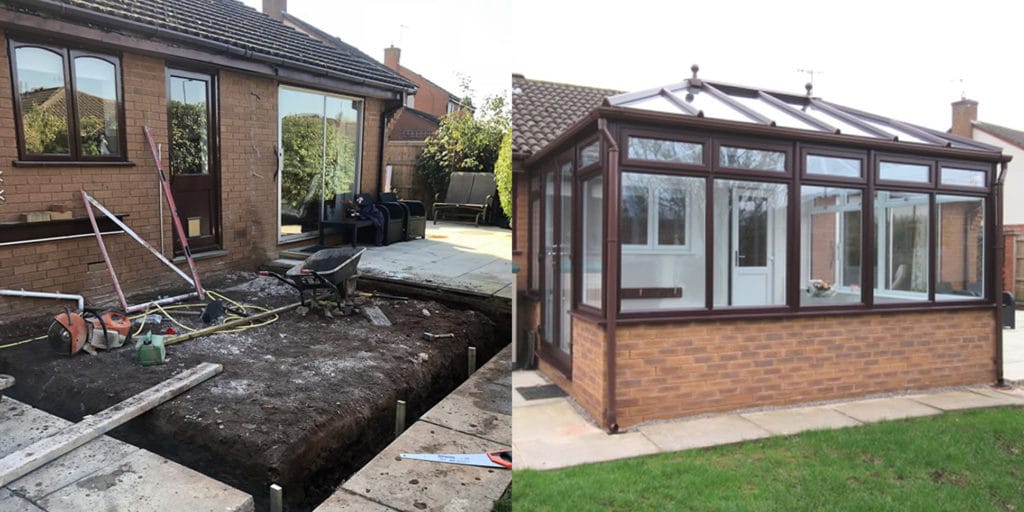 New Conservatory Builders Worcester Before and After - TJ Conservatory ...